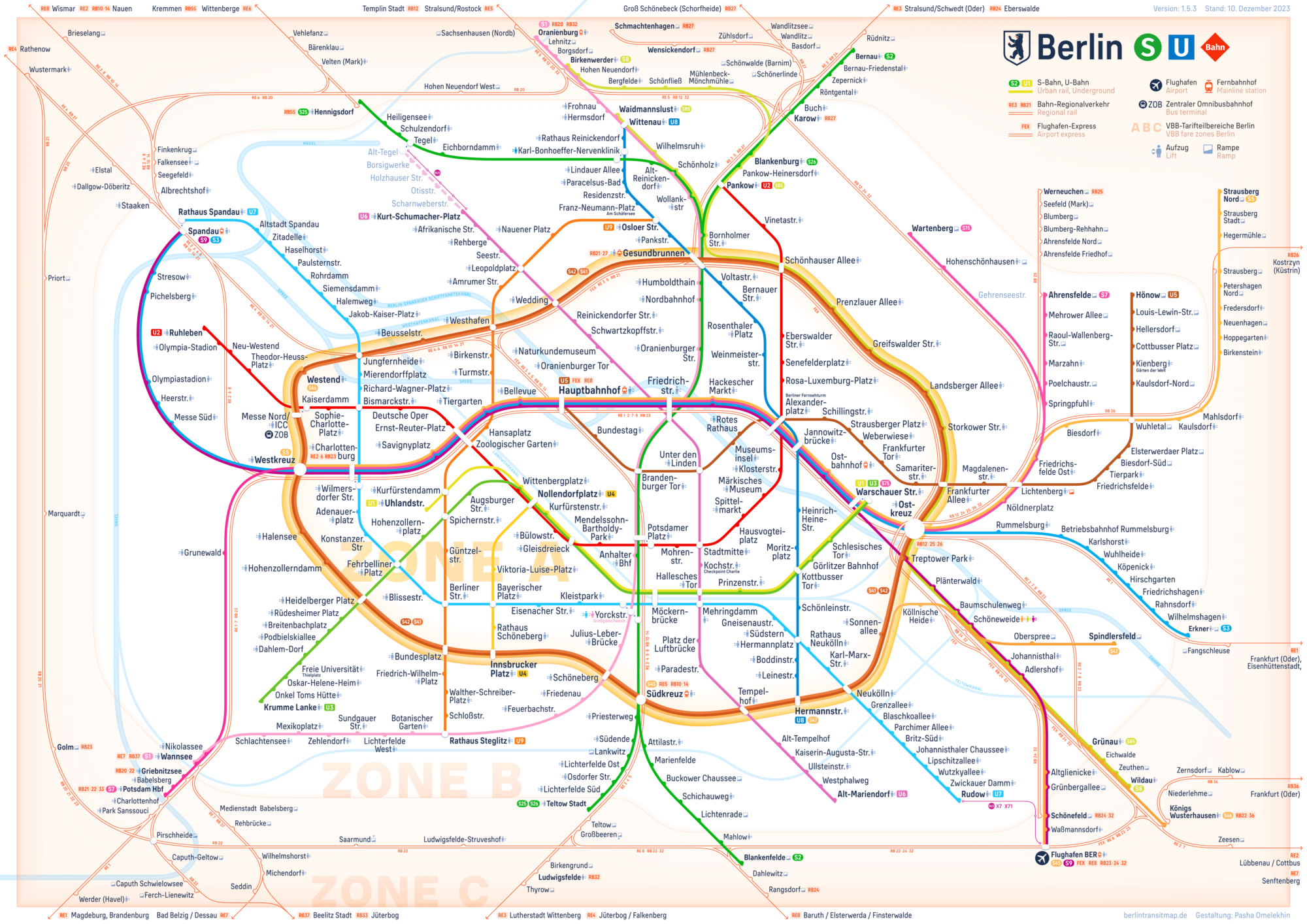 Berlin Transit Map: Netzplan für U- und S-Bahn | Foto-Blog | Martin ...
